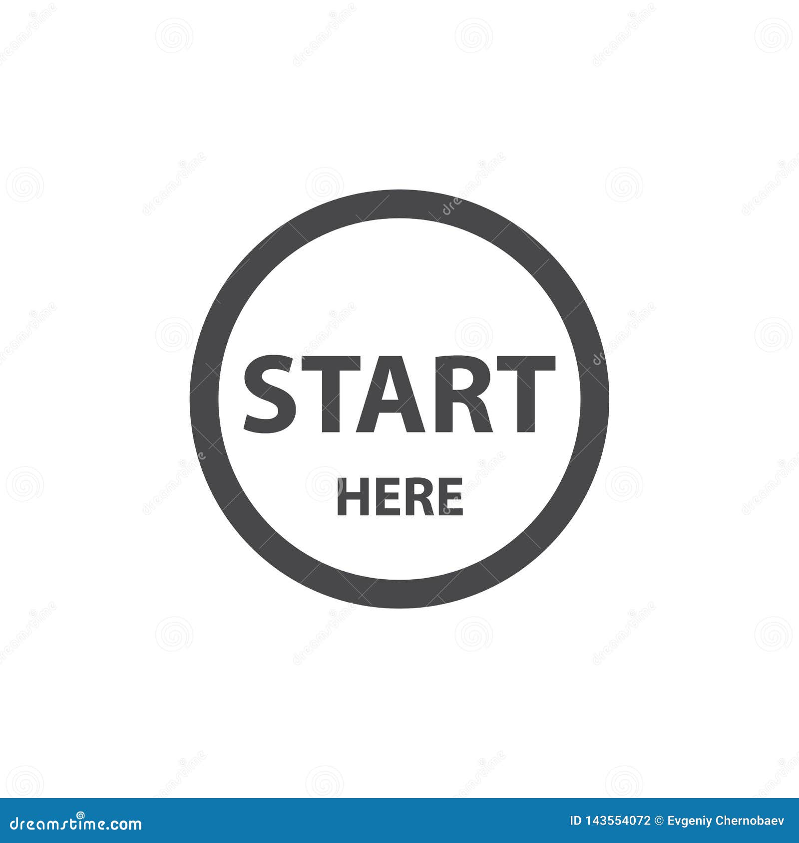 Start Here Button for Web Site. Start Button Vector Eps10 Stock Vector ...