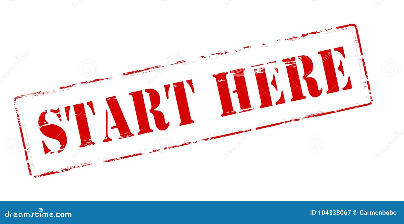 Start here stock image. Image of stamp, concept, symbol - 104338067