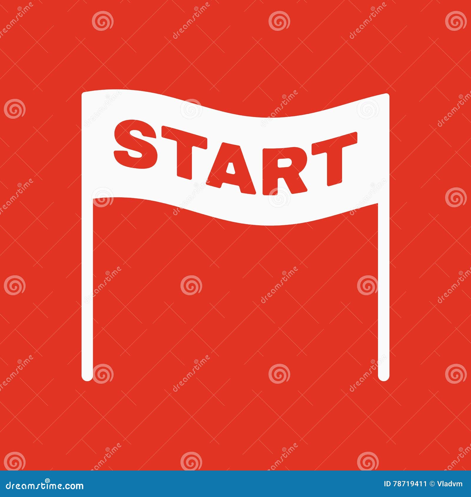 The Start Icon. Start Symbol Stock Vector - Illustration of race, start ...