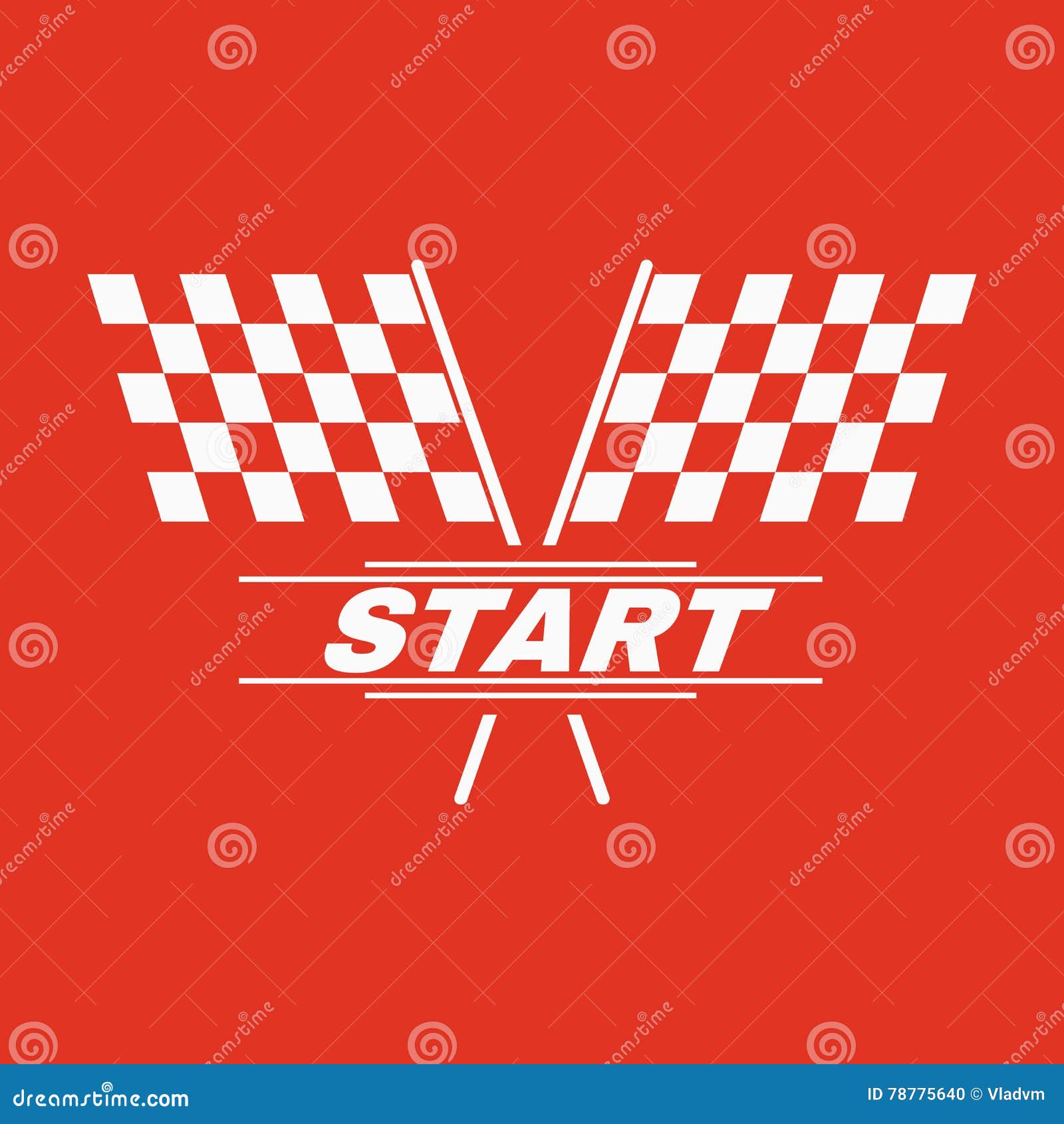 The Start Icon. Start Symbol Stock Vector - Illustration of stretched ...