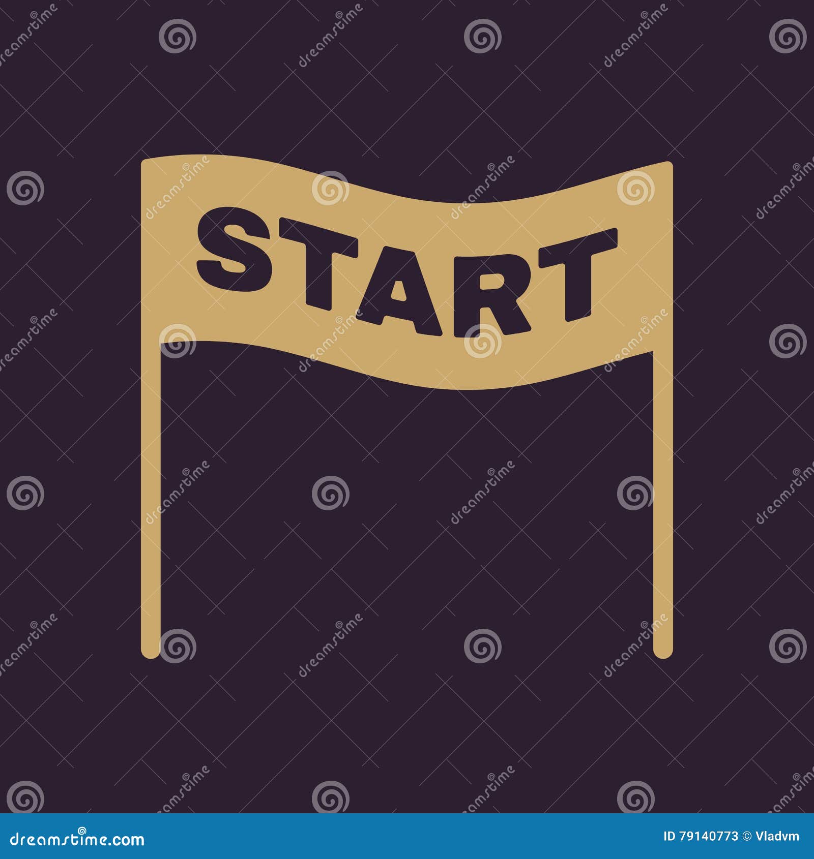 The Start Icon. Start Symbol Stock Vector - Illustration of road ...