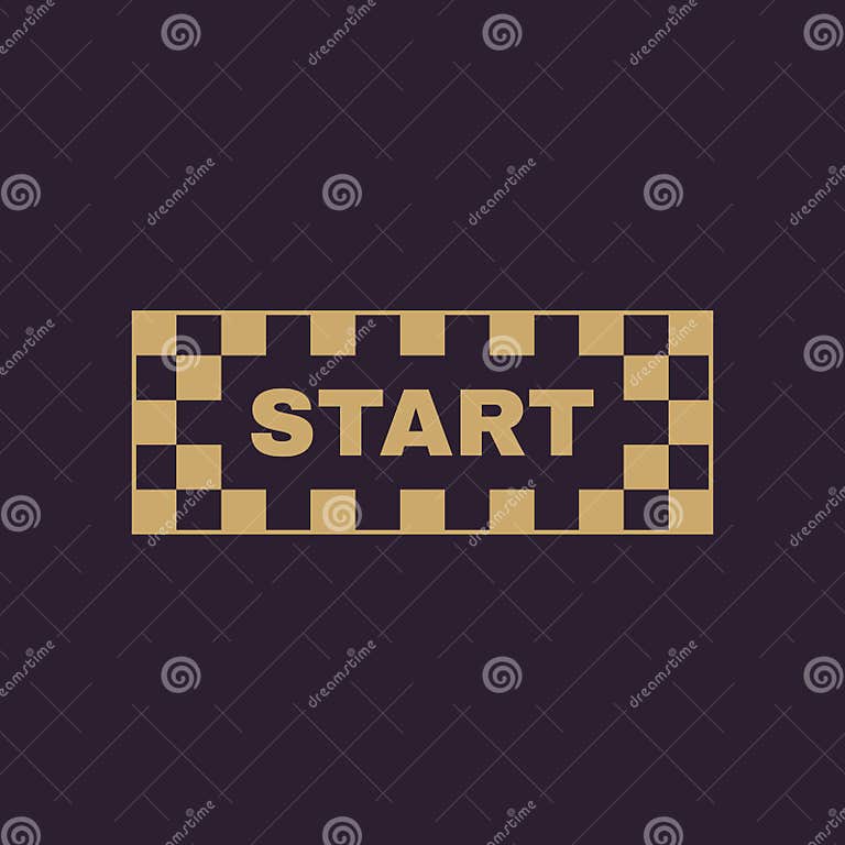 The Start Icon. Start Symbol Stock Vector - Illustration of graphic ...