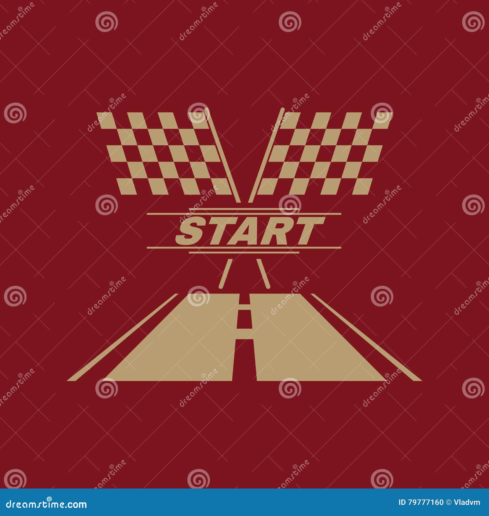The Start Icon. Start Symbol Stock Vector - Illustration of racetrack ...