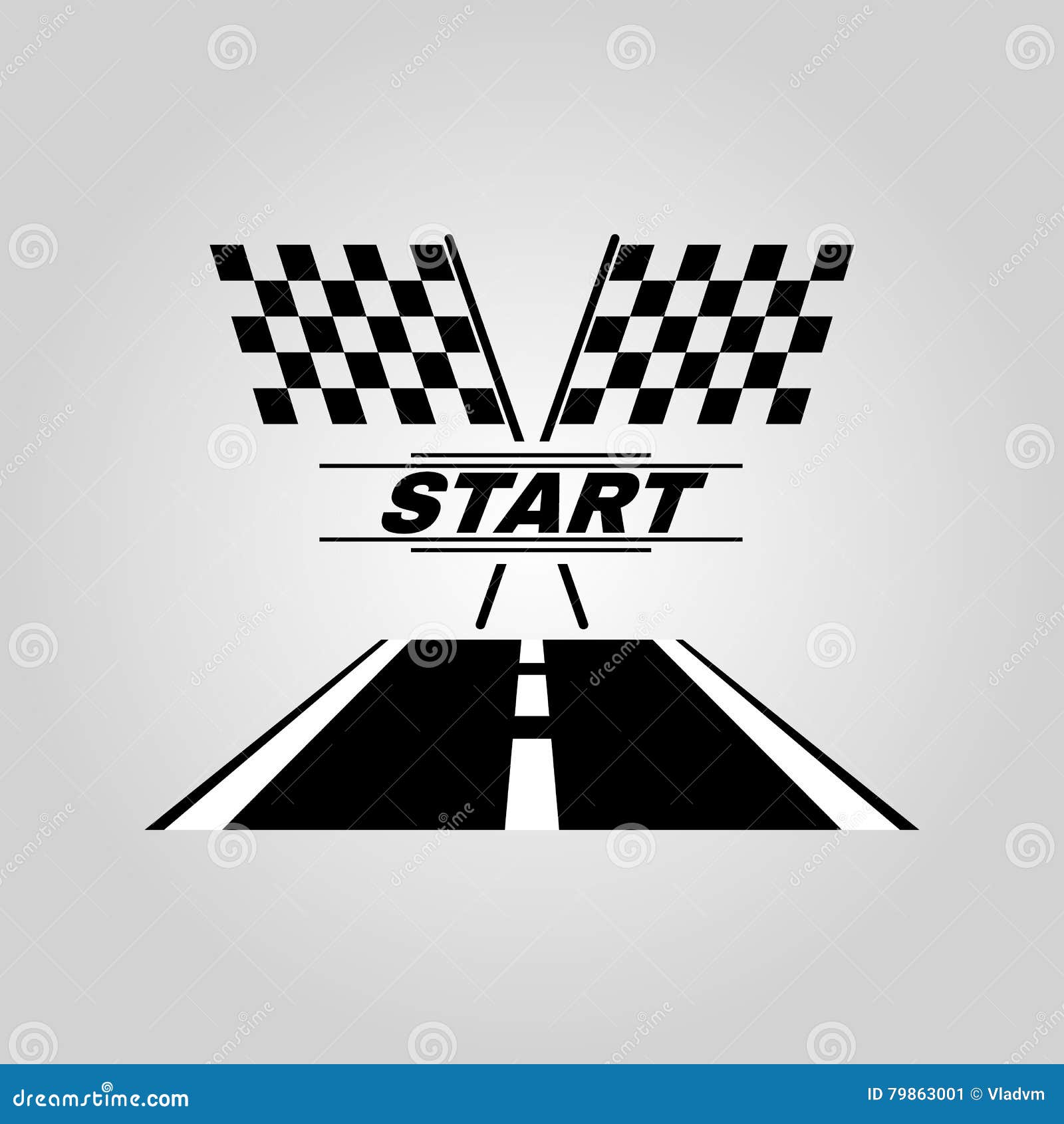 The Start Icon. Start Symbol Stock Vector - Illustration of line ...