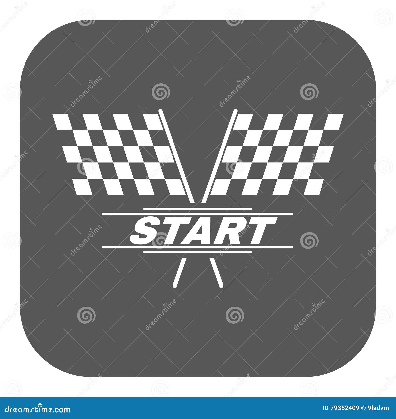 The Start Icon. Start Symbol Stock Vector - Illustration of object ...