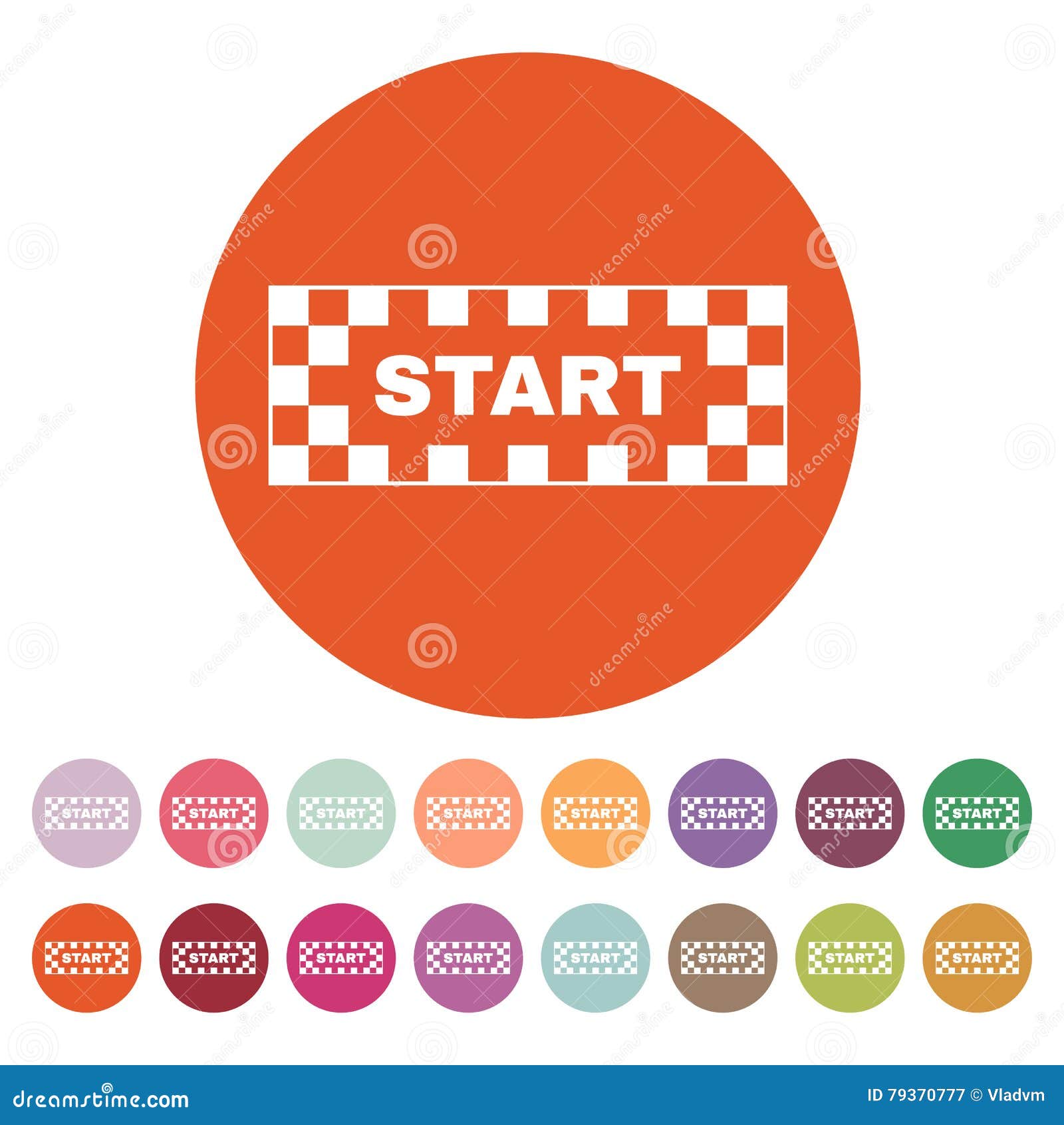 The Start Icon. Start Symbol Stock Vector - Illustration of sign, start ...