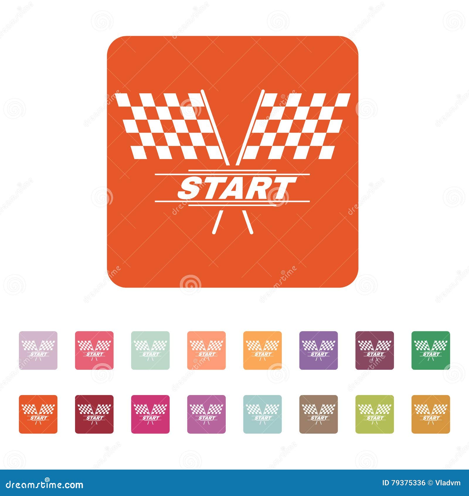 The Start Icon. Start Symbol Stock Vector - Illustration of running ...