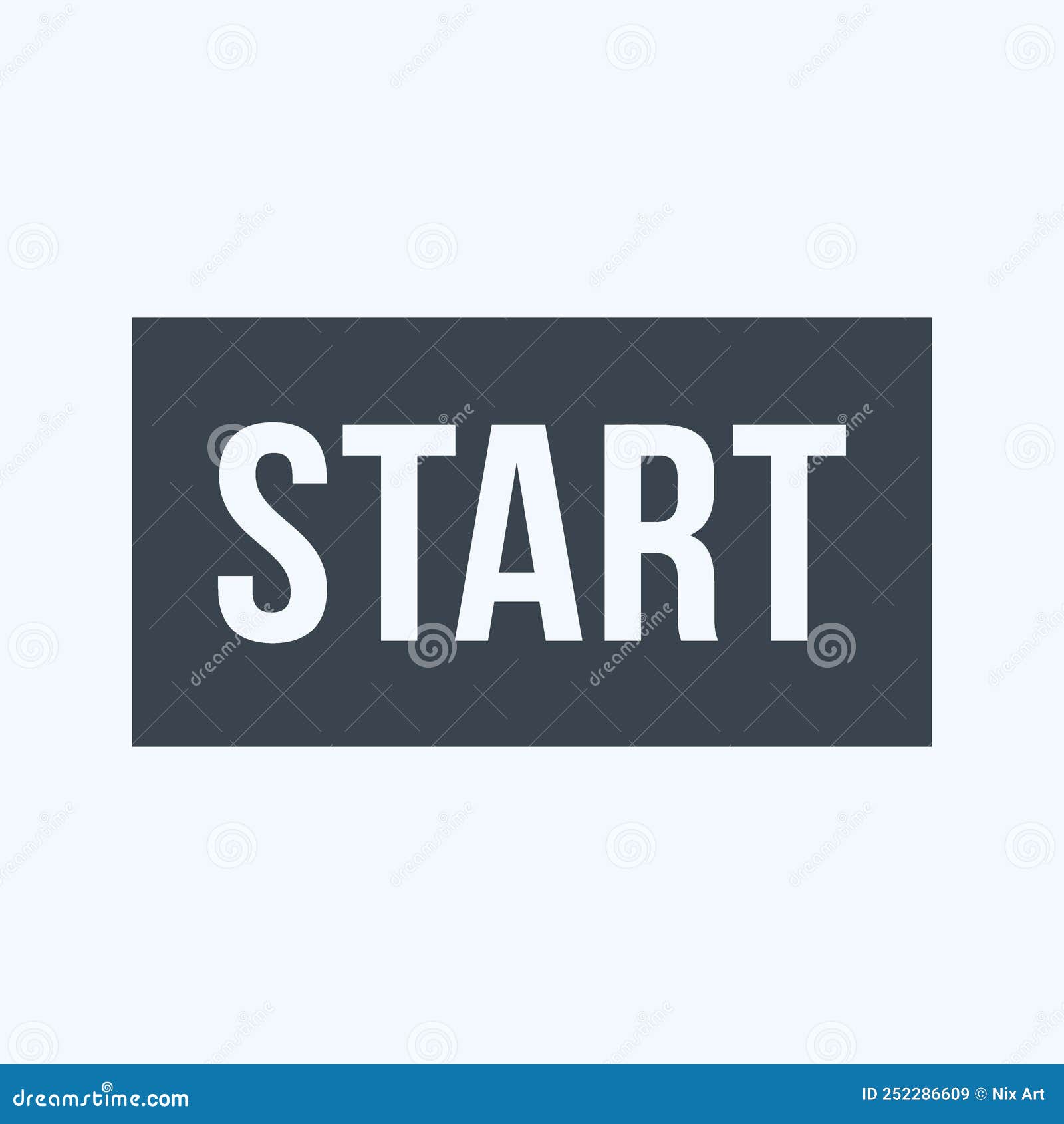 Start Icon in Trendy Glyph Style Isolated on Soft Blue Background Stock ...