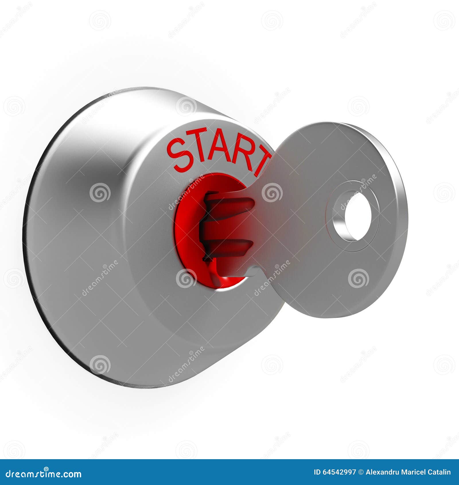 Start Key Shows Car Ignition Stock Image - Image of security, engine ...