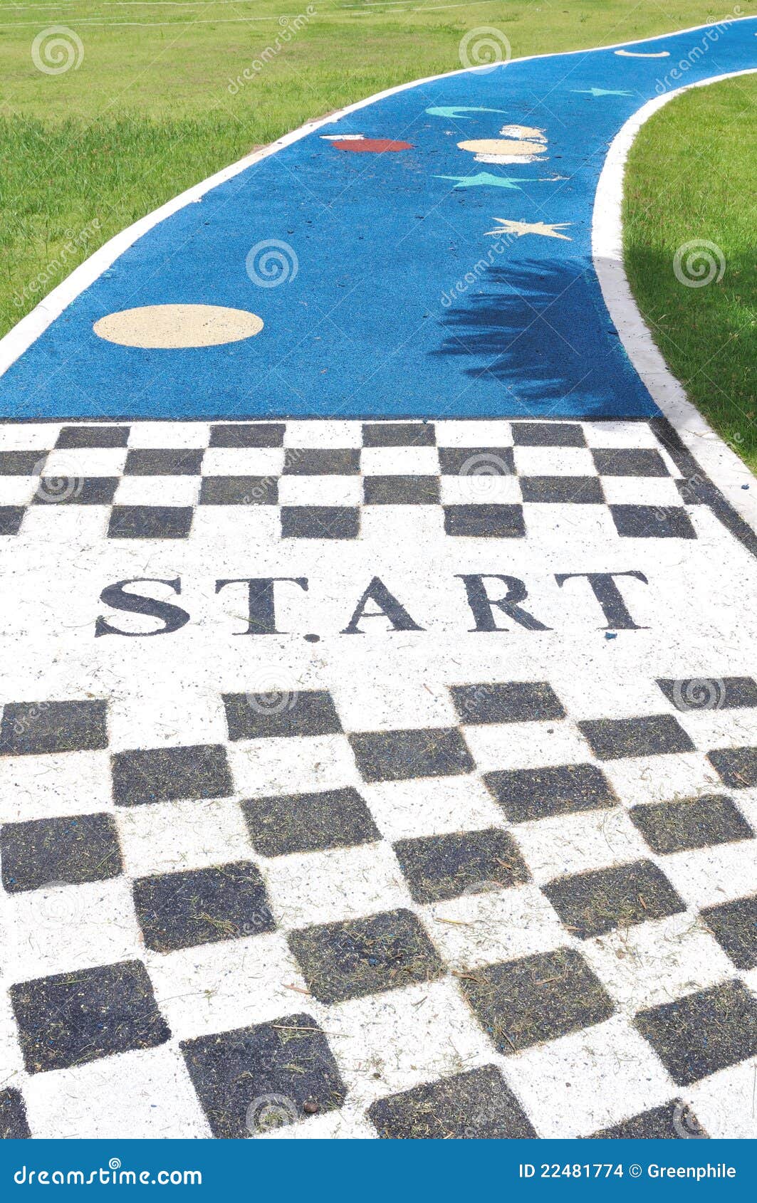 Start Label on Cute Jogging Lane Stock Photo - Image of start, paint ...