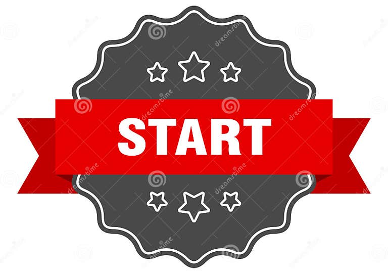 Start label stock vector. Illustration of band, vector - 194927607