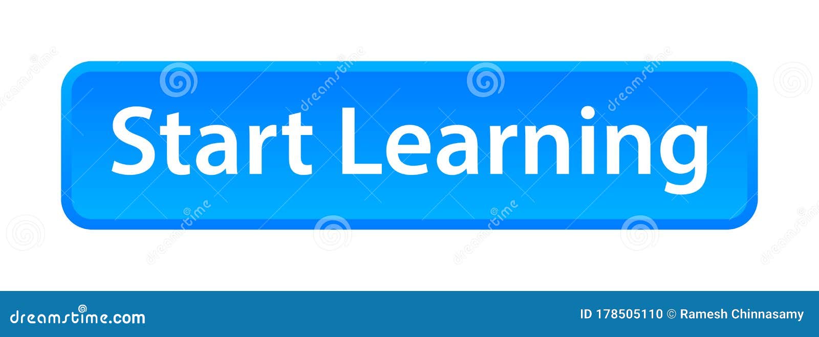 Start learning button stock vector. Illustration of clipart - 178505110