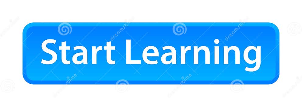 Start learning button stock vector. Illustration of clipart - 178505110