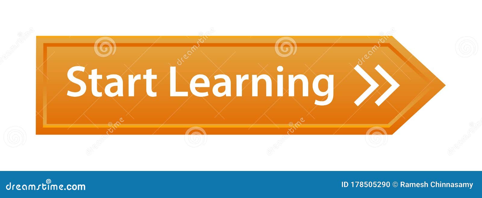 Start learning button stock vector. Illustration of conferences - 178505290