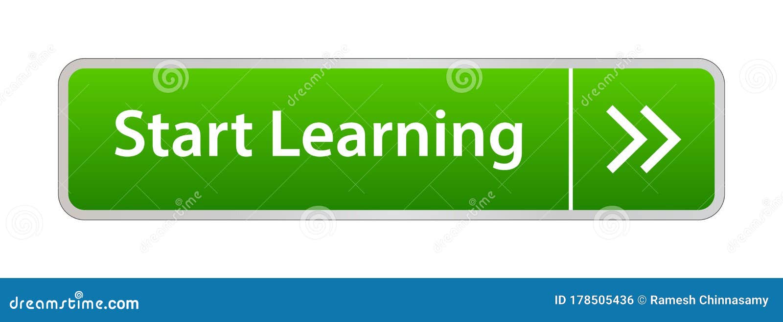 Start learning button stock vector. Illustration of global - 178505436