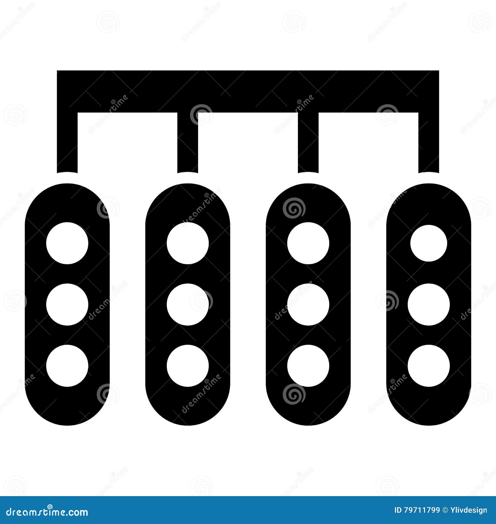 Start Lights in Race Icon, Simple Style Stock Vector - Illustration of ...