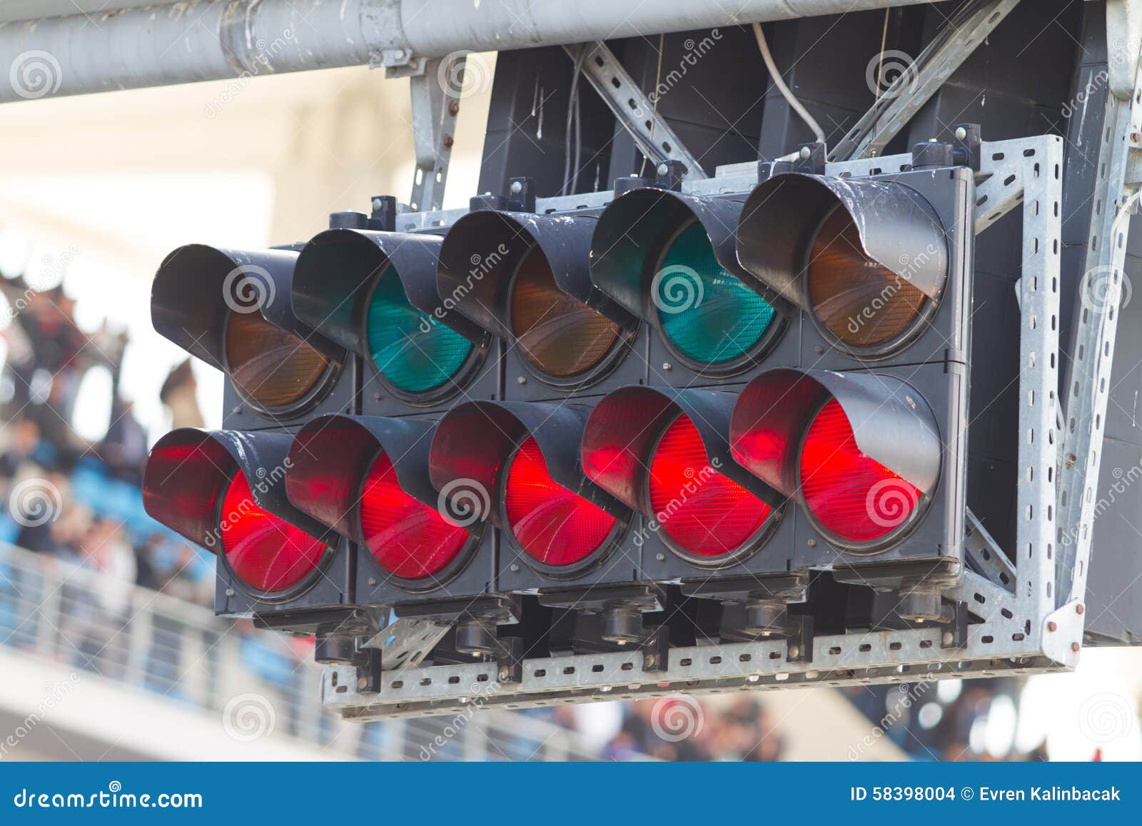 Start Lights stock photo. Image of green, formula1, start - 58398004