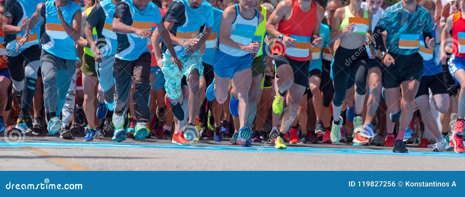 Start Lin in Road Marathon Competition Feet Background Editorial Photo ...