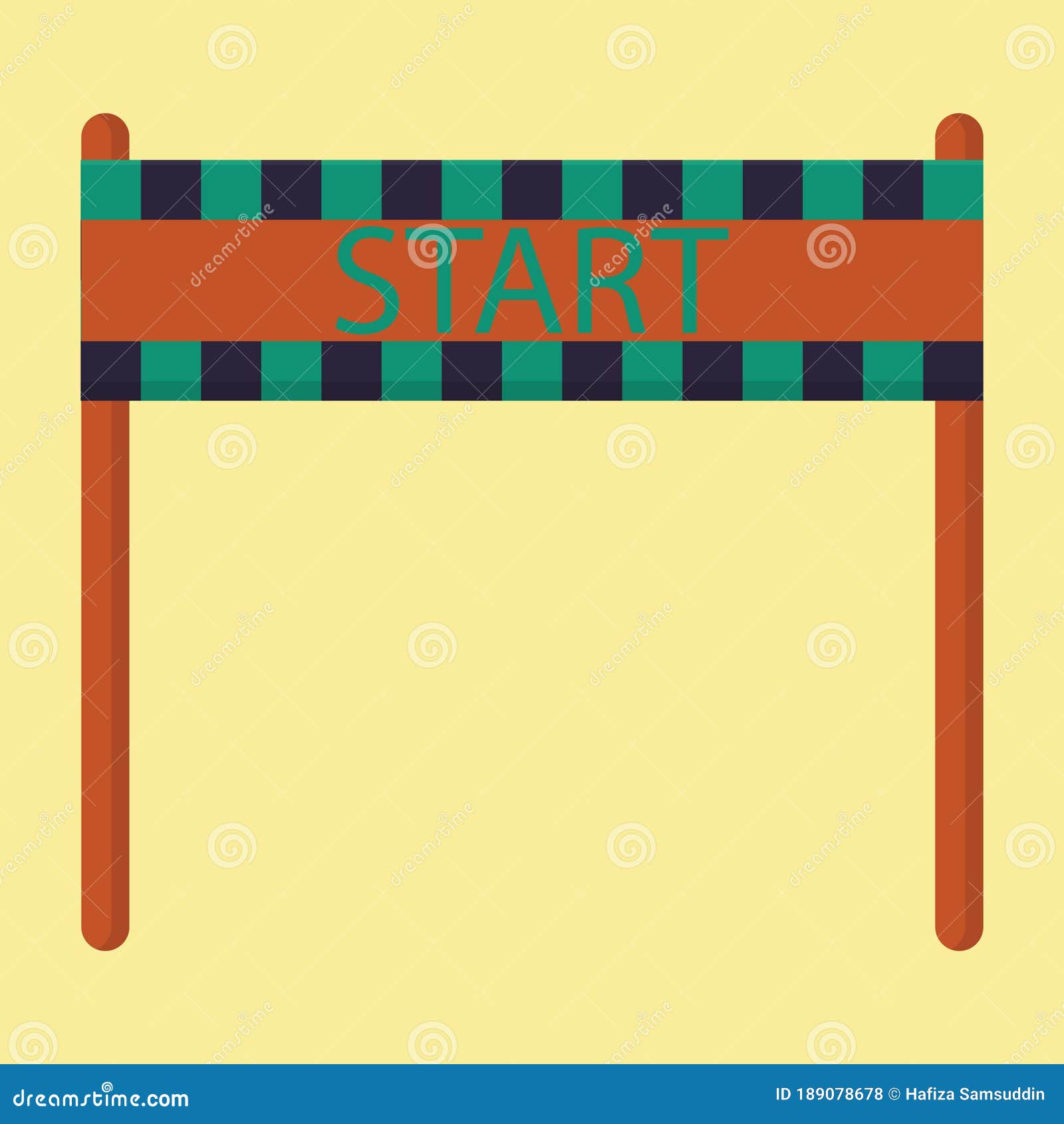 Start Line Banner. Vector Illustration Decorative Design Stock Vector ...