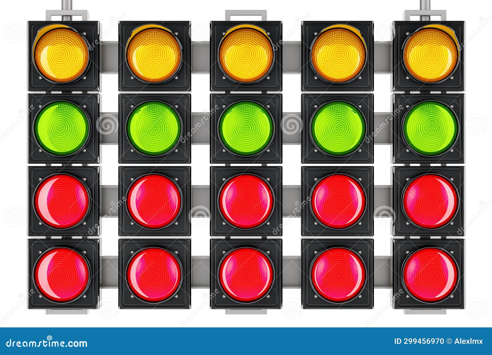 Start Line Racing Starting Lights System. 3D Rendering Stock ...