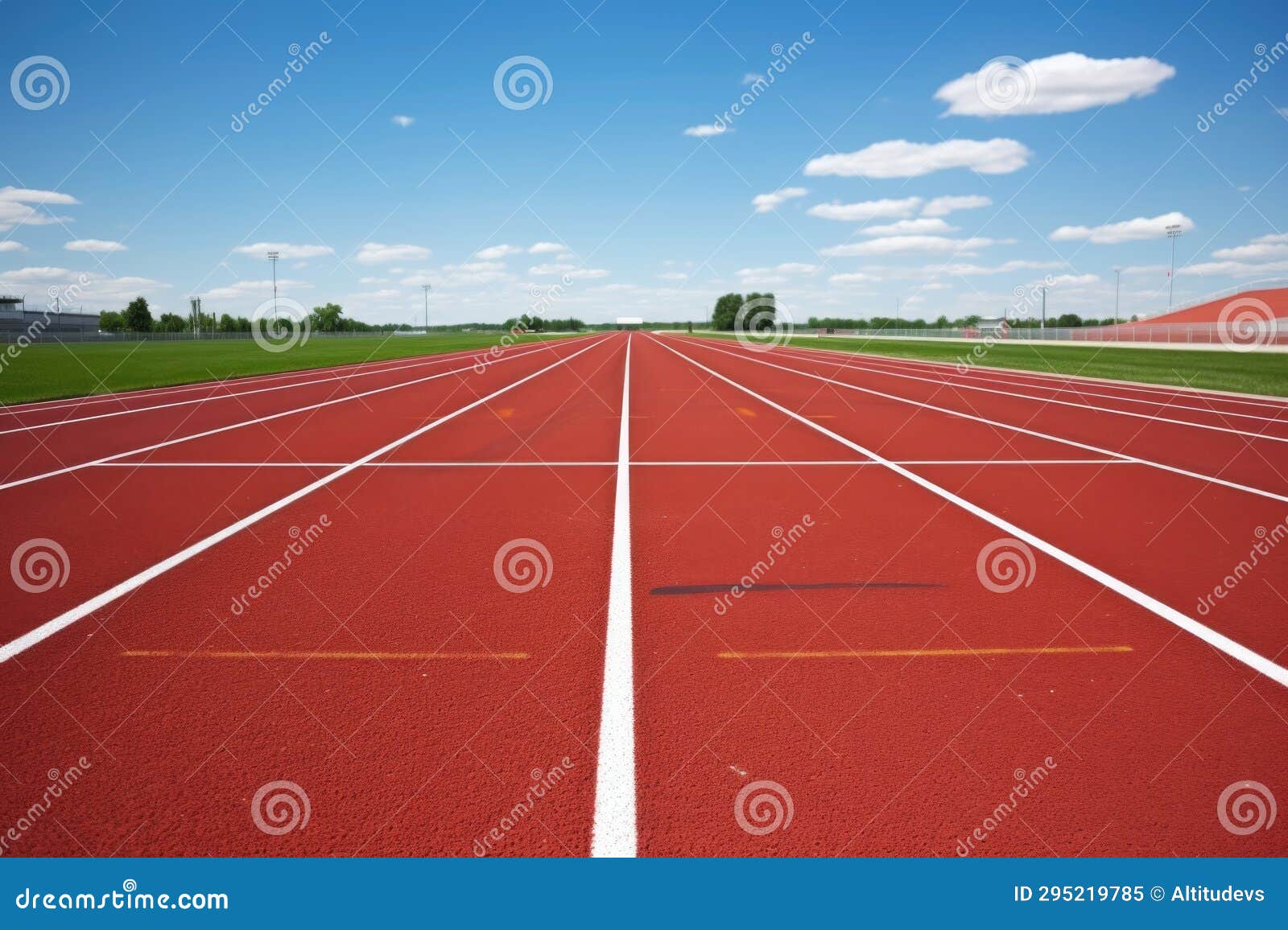 Start Line of a Racing Track with the Track Lanes Visible Stock Image ...