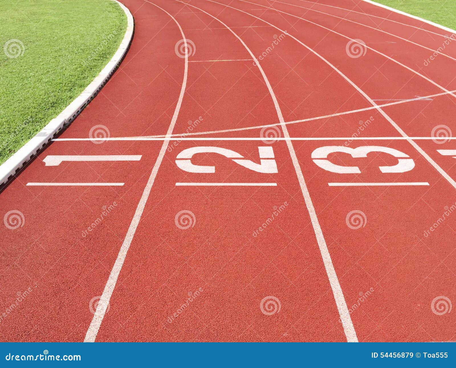 Start Line at Running Track Stock Image - Image of number, running ...