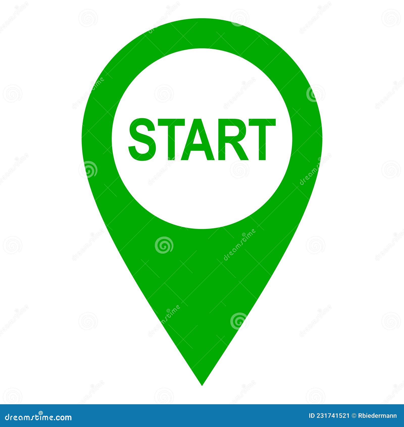 Start and location pin stock vector. Illustration of graphic - 231741521