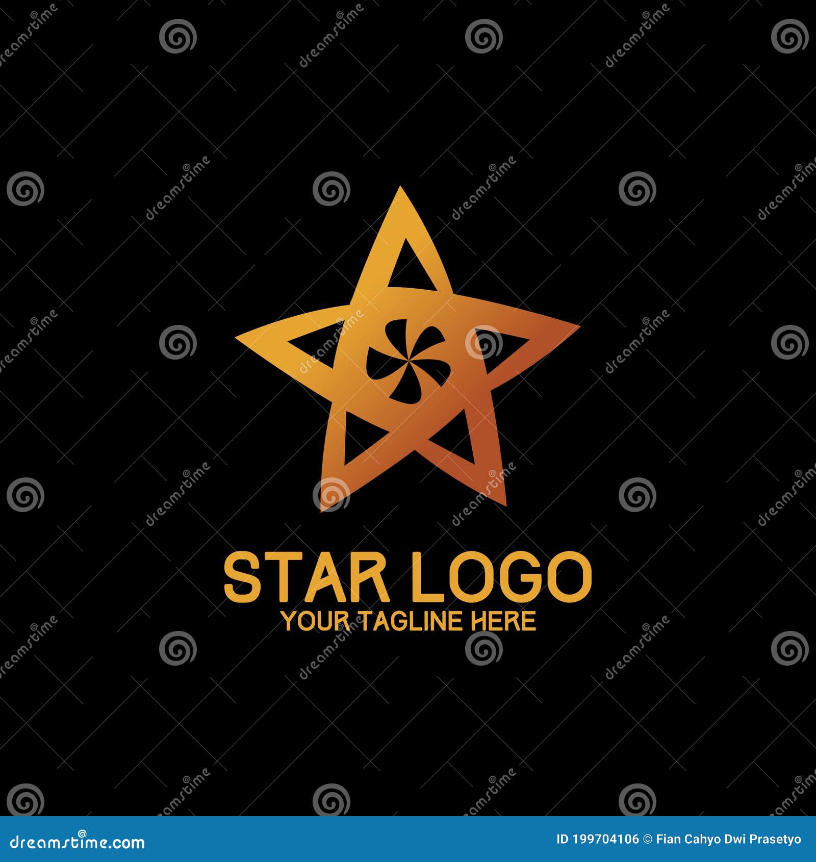 Start Logo Design Modern Concept Art Orange Stock Vector - Illustration ...