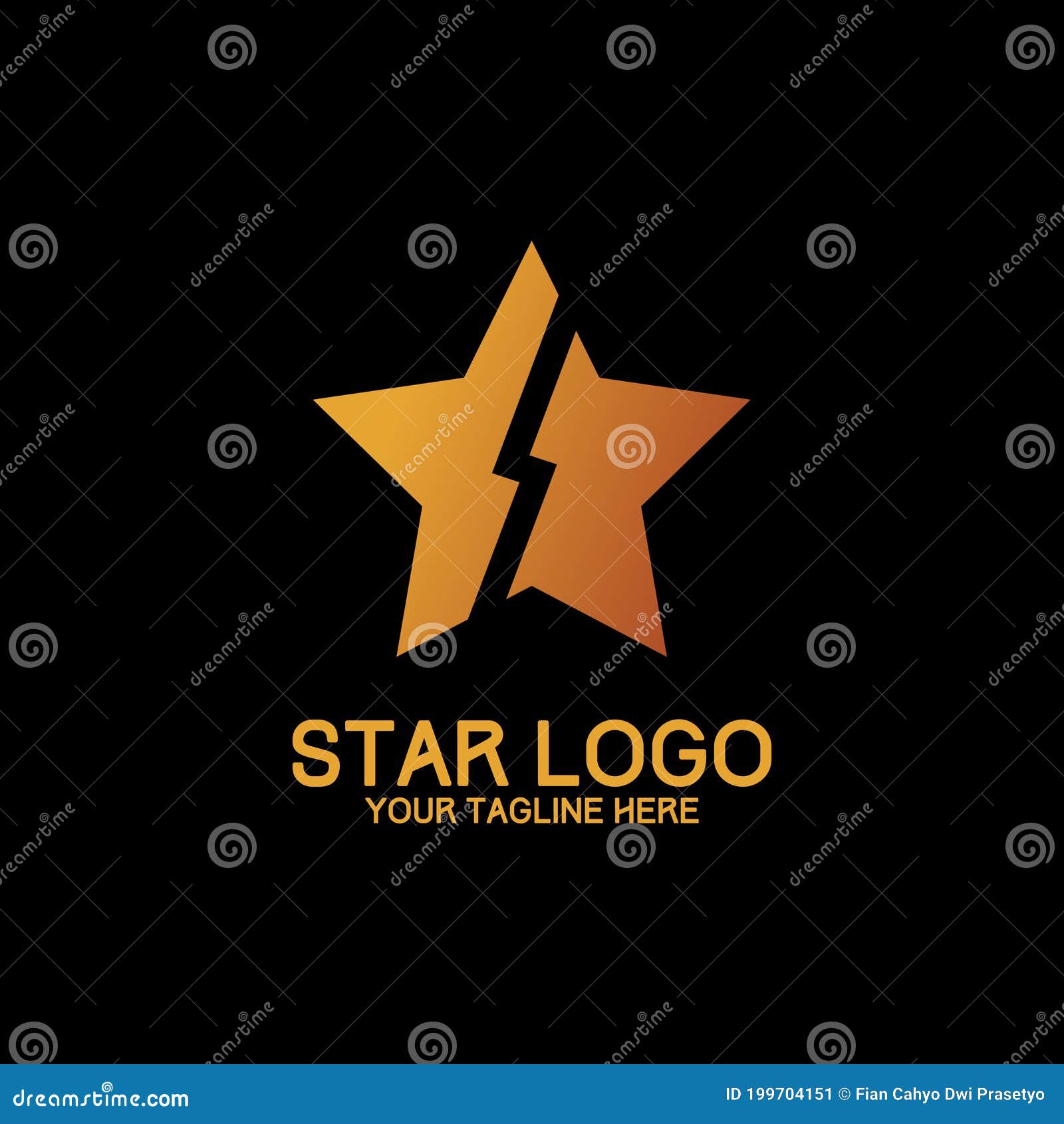Start Logo Design Modern Concept Art Orange Vector Illustration ...