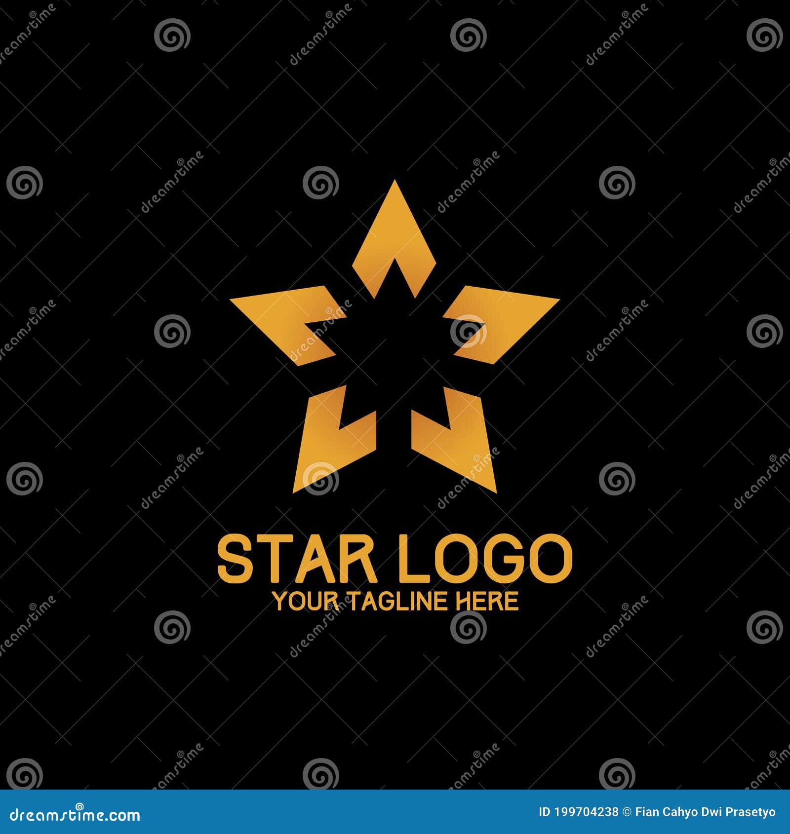 Start Logo Design Modern Concept Art Orange Stock Vector - Illustration ...