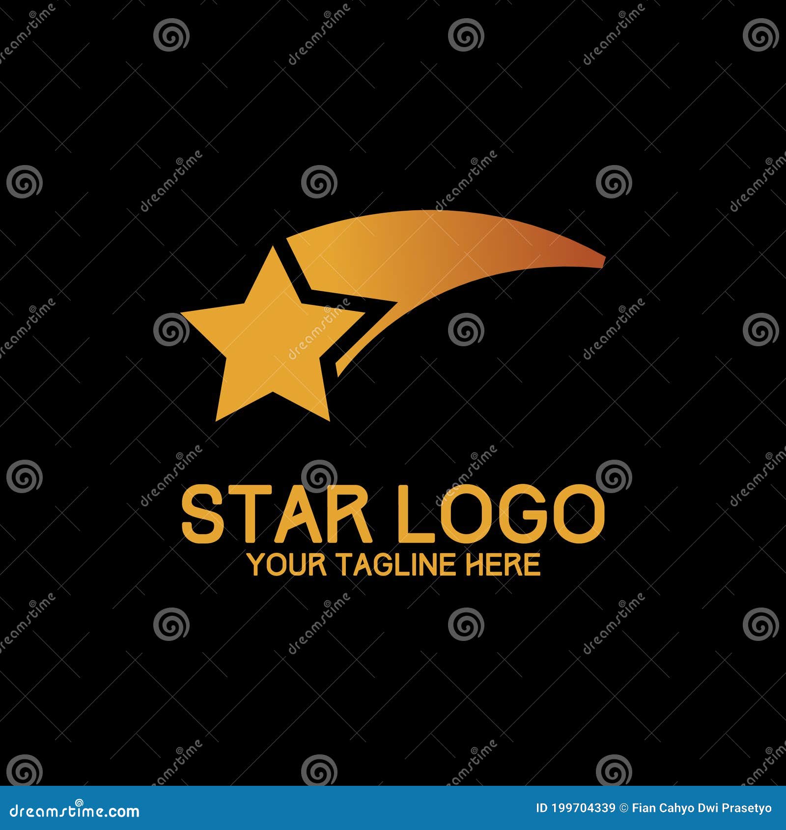 Start Logo Design Modern Concept Art Orange Stock Vector - Illustration ...