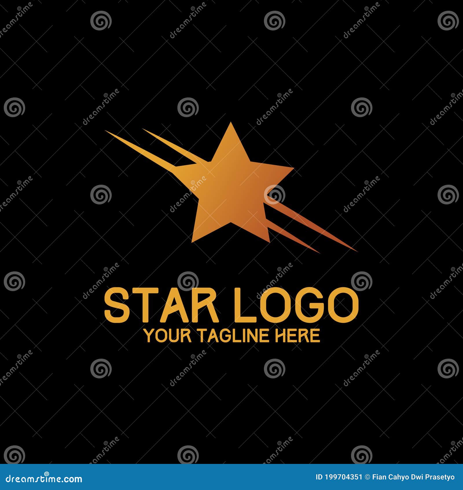 Start Logo Design Modern Concept Art Orange Stock Vector - Illustration ...