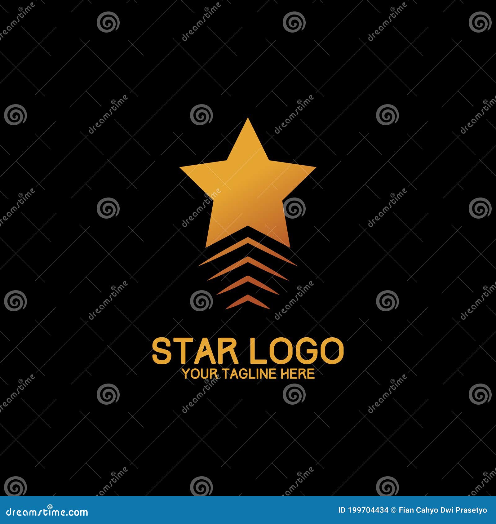 Start Logo Design Modern Concept Art Orange Stock Vector - Illustration ...