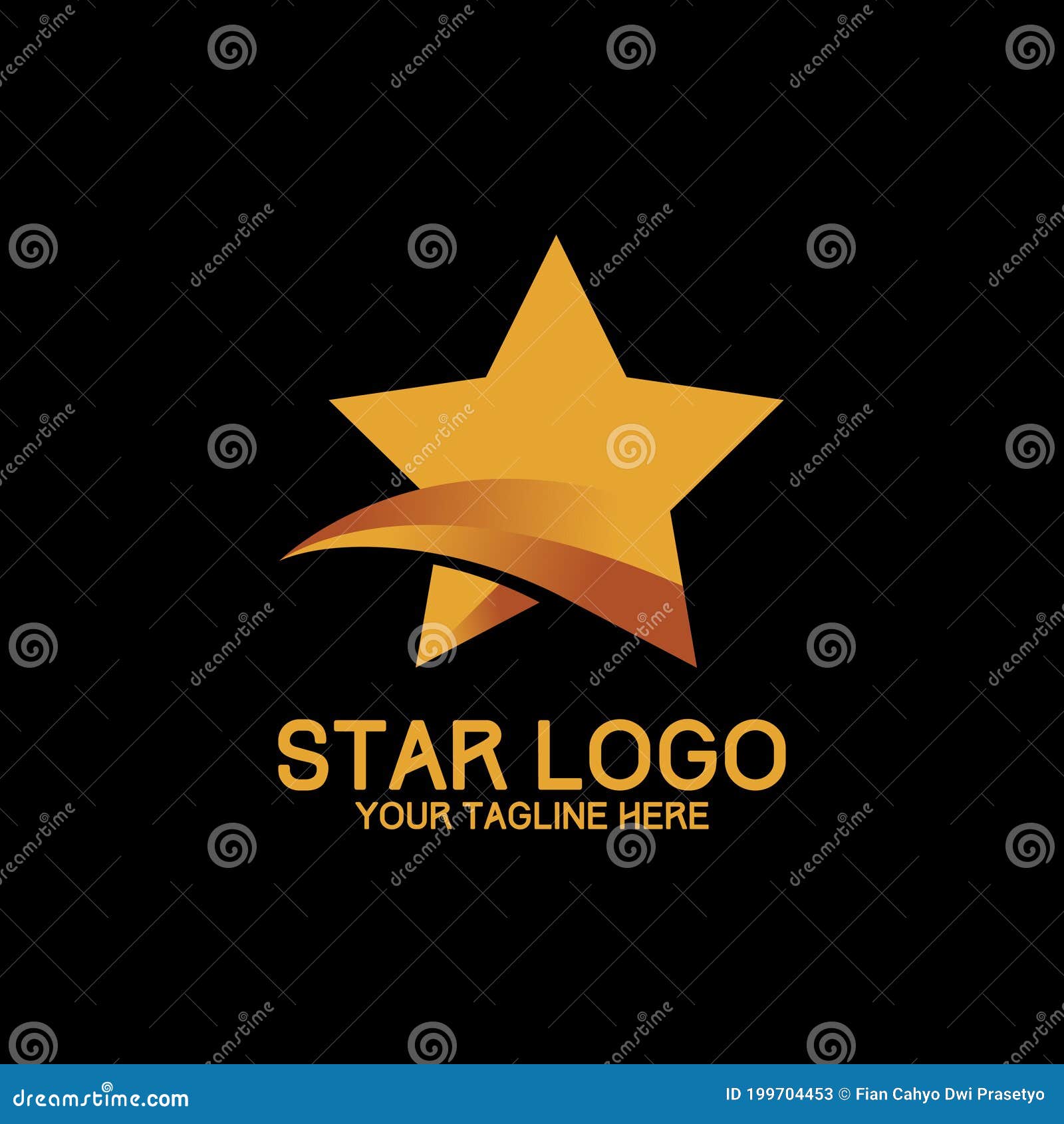 Start Logo Design Modern Concept Art Orange Stock Vector - Illustration ...