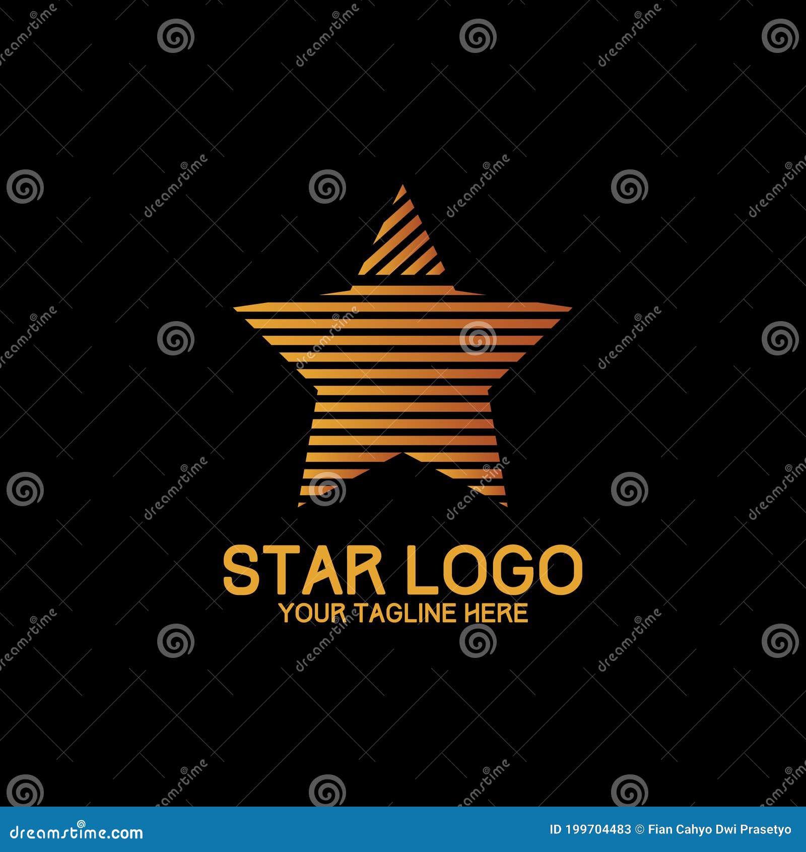 Start Logo Design Modern Concept Art Orange Stock Vector - Illustration ...
