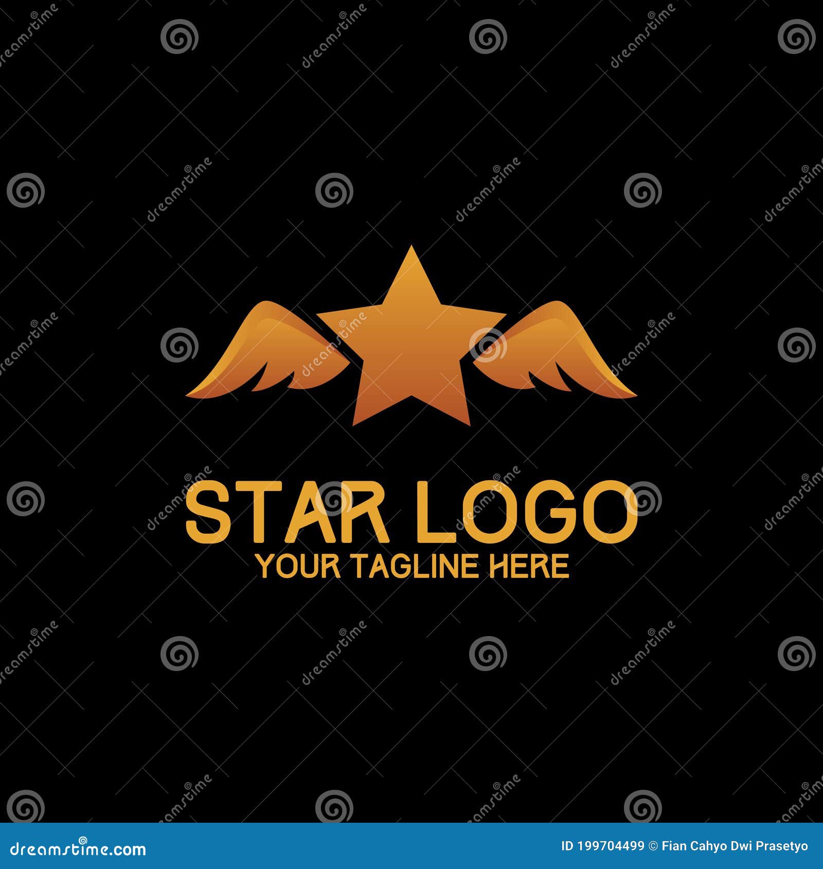 Start Logo Design Modern Concept Art Orange Stock Vector - Illustration ...