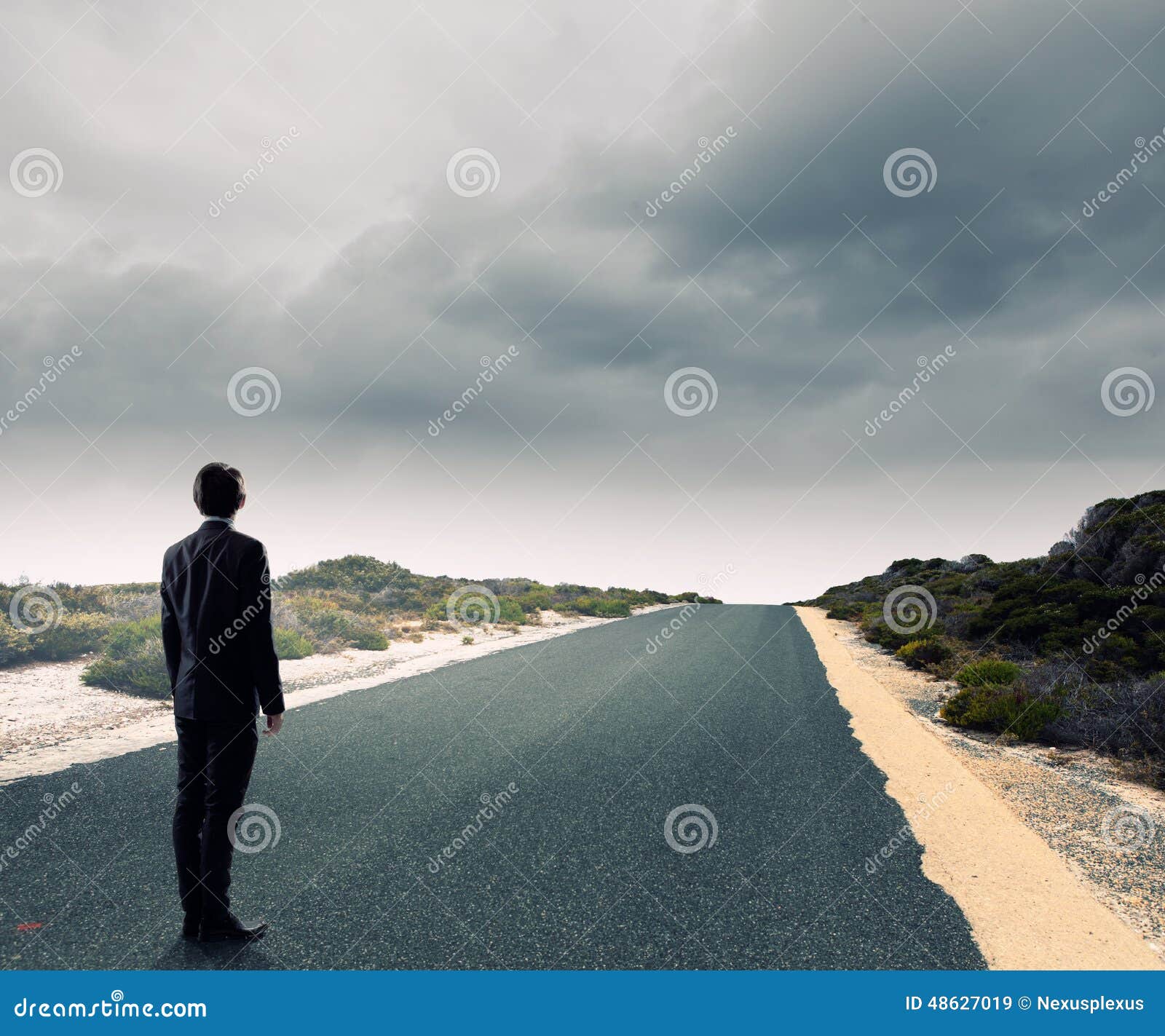 At the start of long way stock image. Image of goal, businessman - 48627019