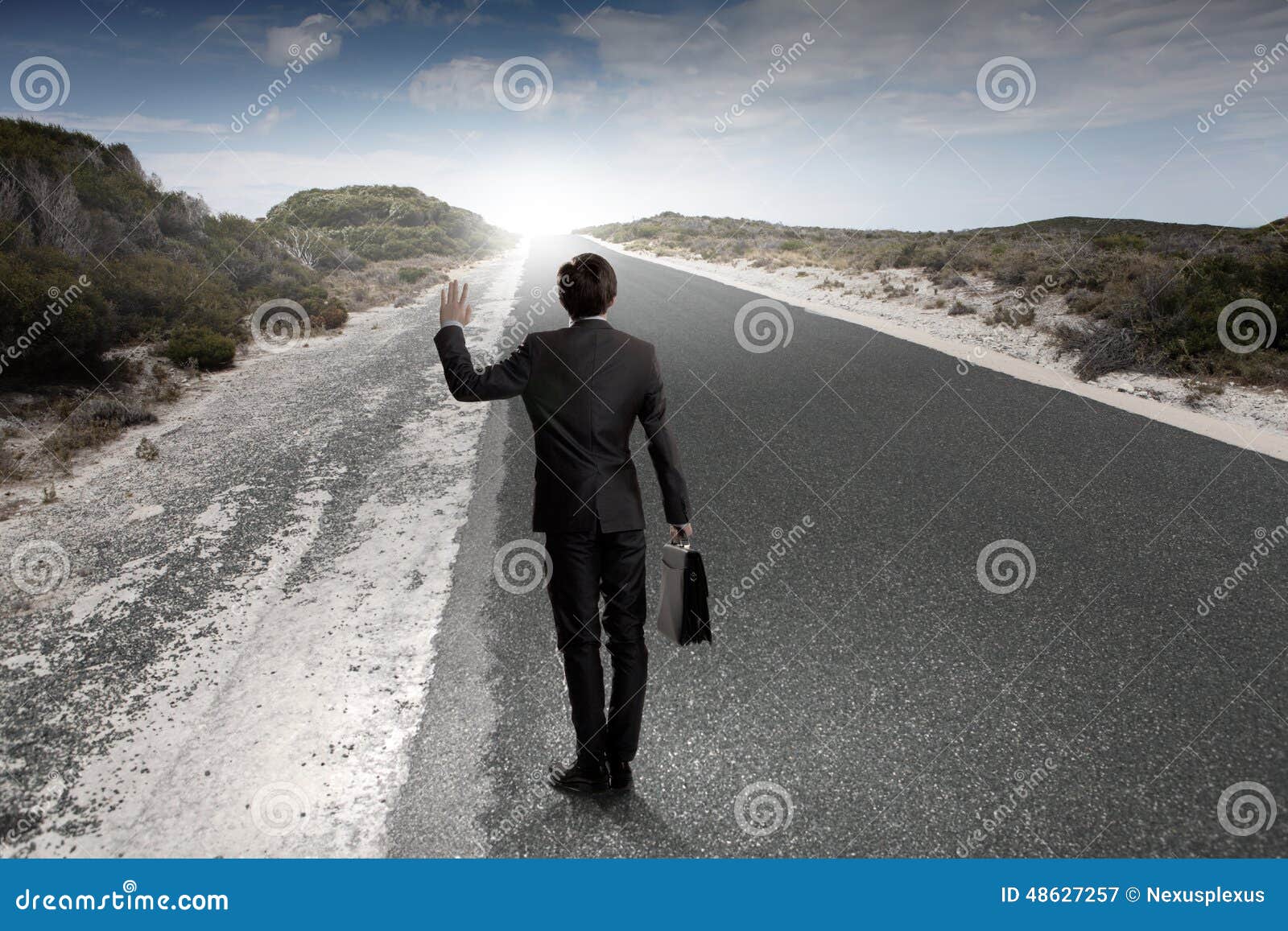 At the start of long way stock image. Image of distance - 48627257