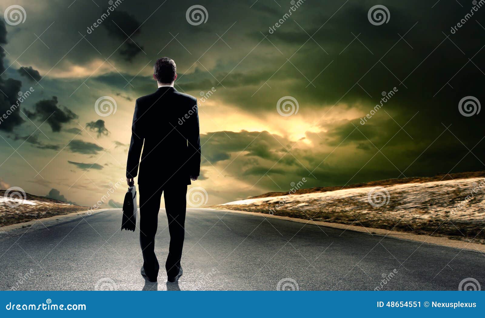 At the start of long way stock image. Image of businessman - 48654551