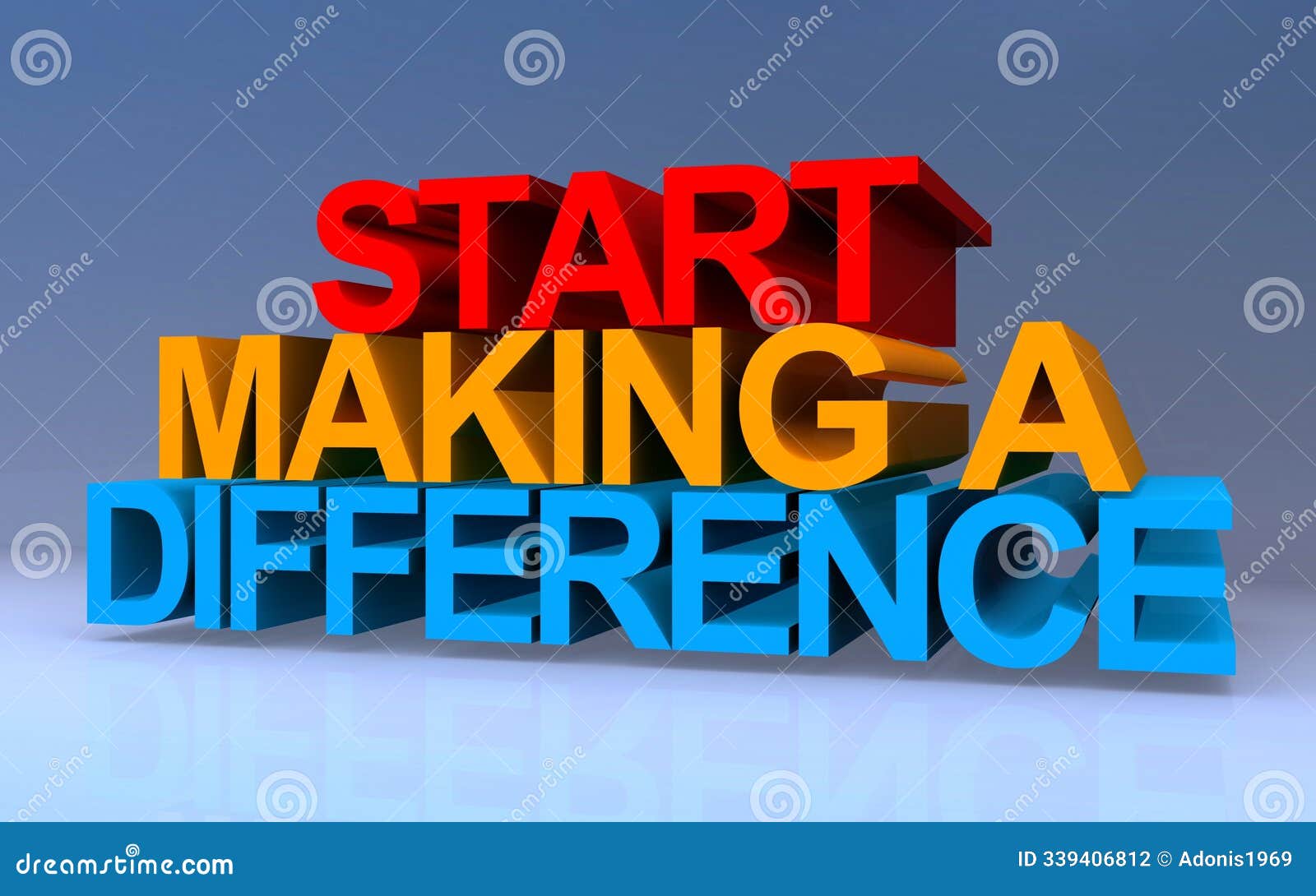 Start Making a Difference on Blue Stock Illustration - Illustration of ...