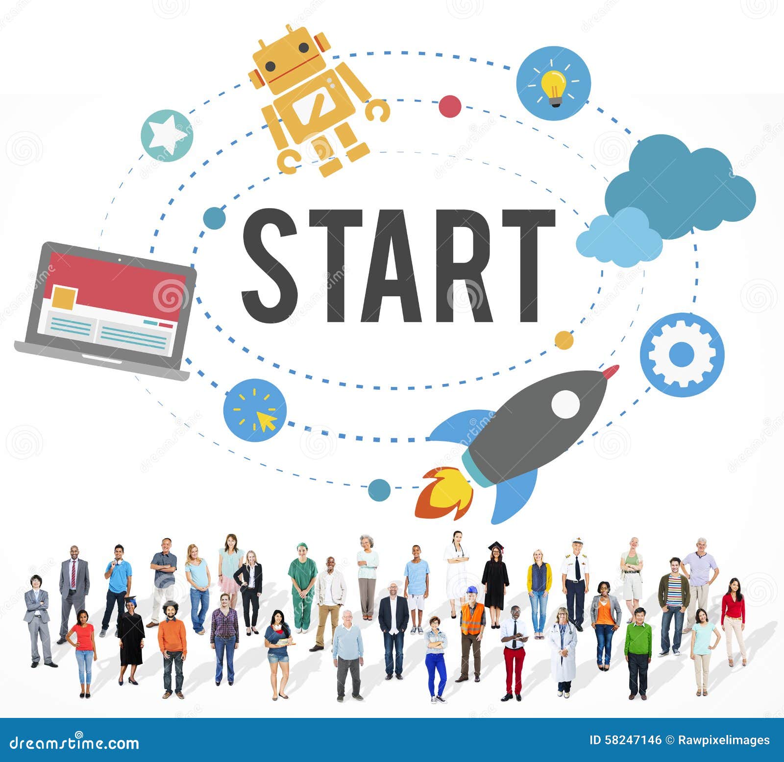Start Mission Success Strategy Beginning Concept Stock Photo - Image of ...
