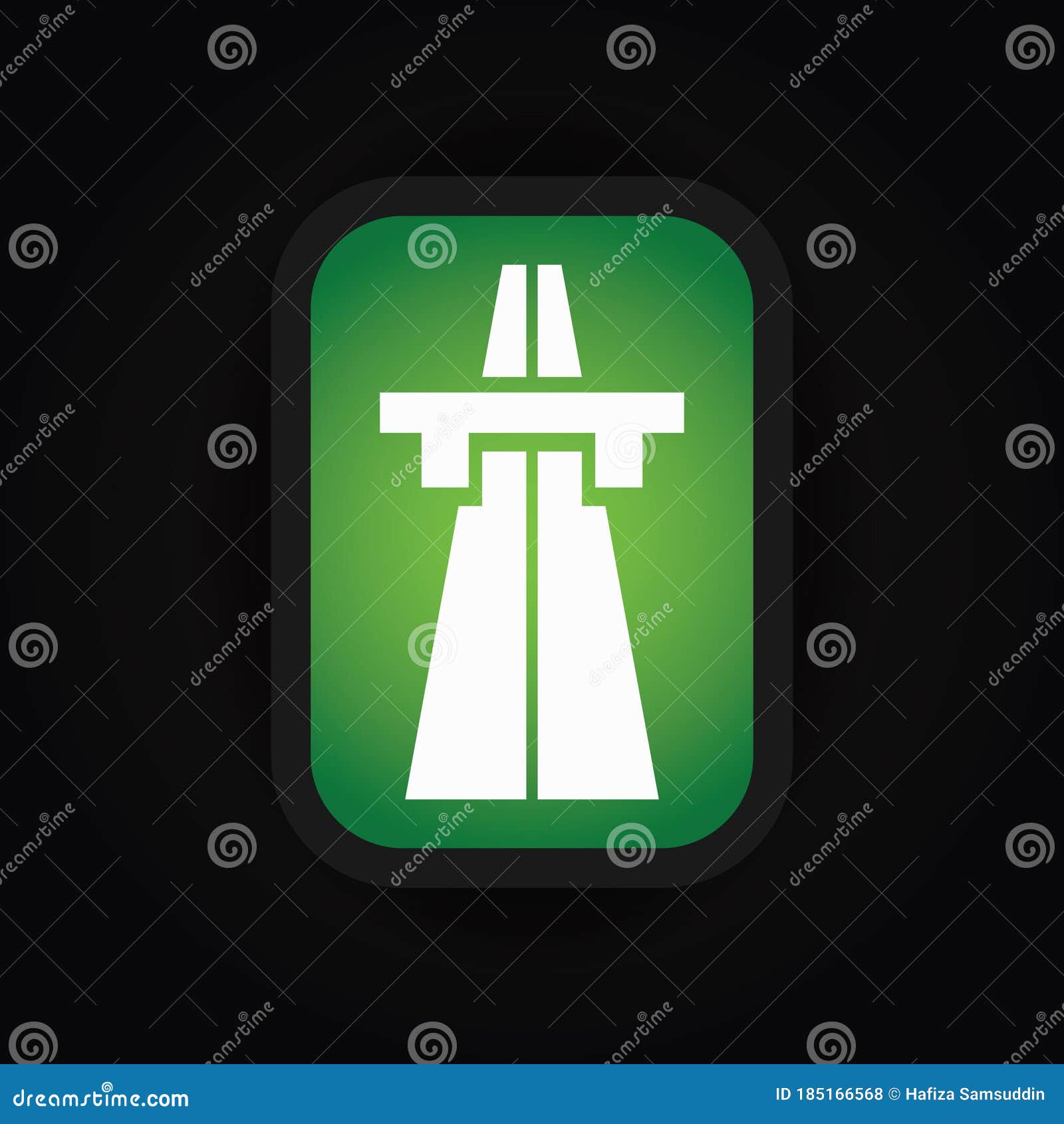 Start of Motorway Sign. Vector Illustration Decorative Design Stock ...