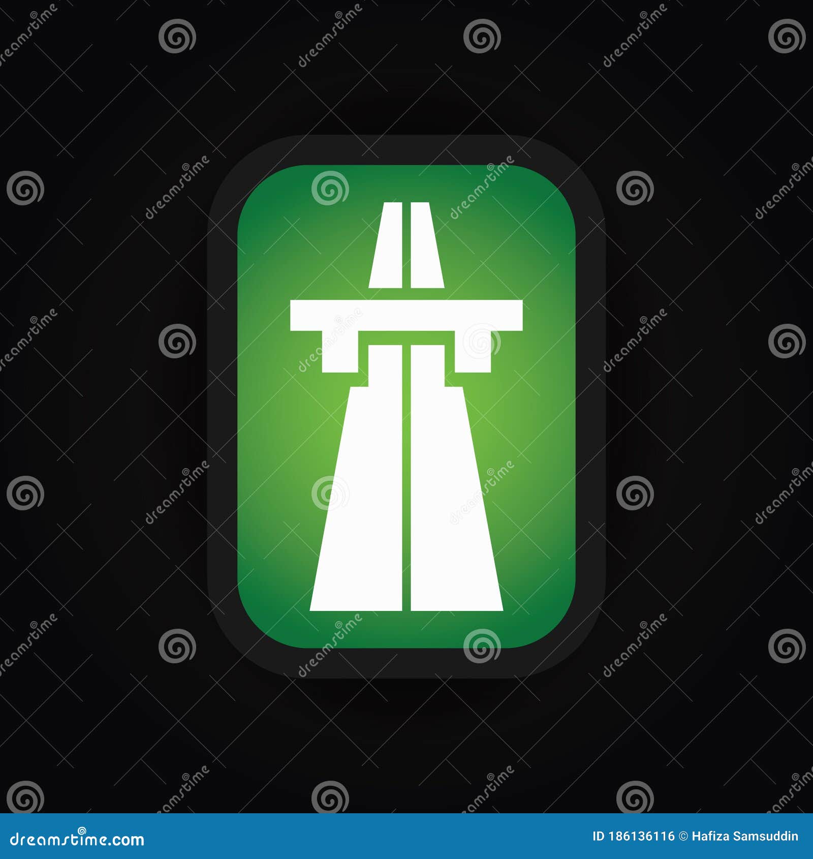 Start of Motorway Sign. Vector Illustration Decorative Design Stock ...