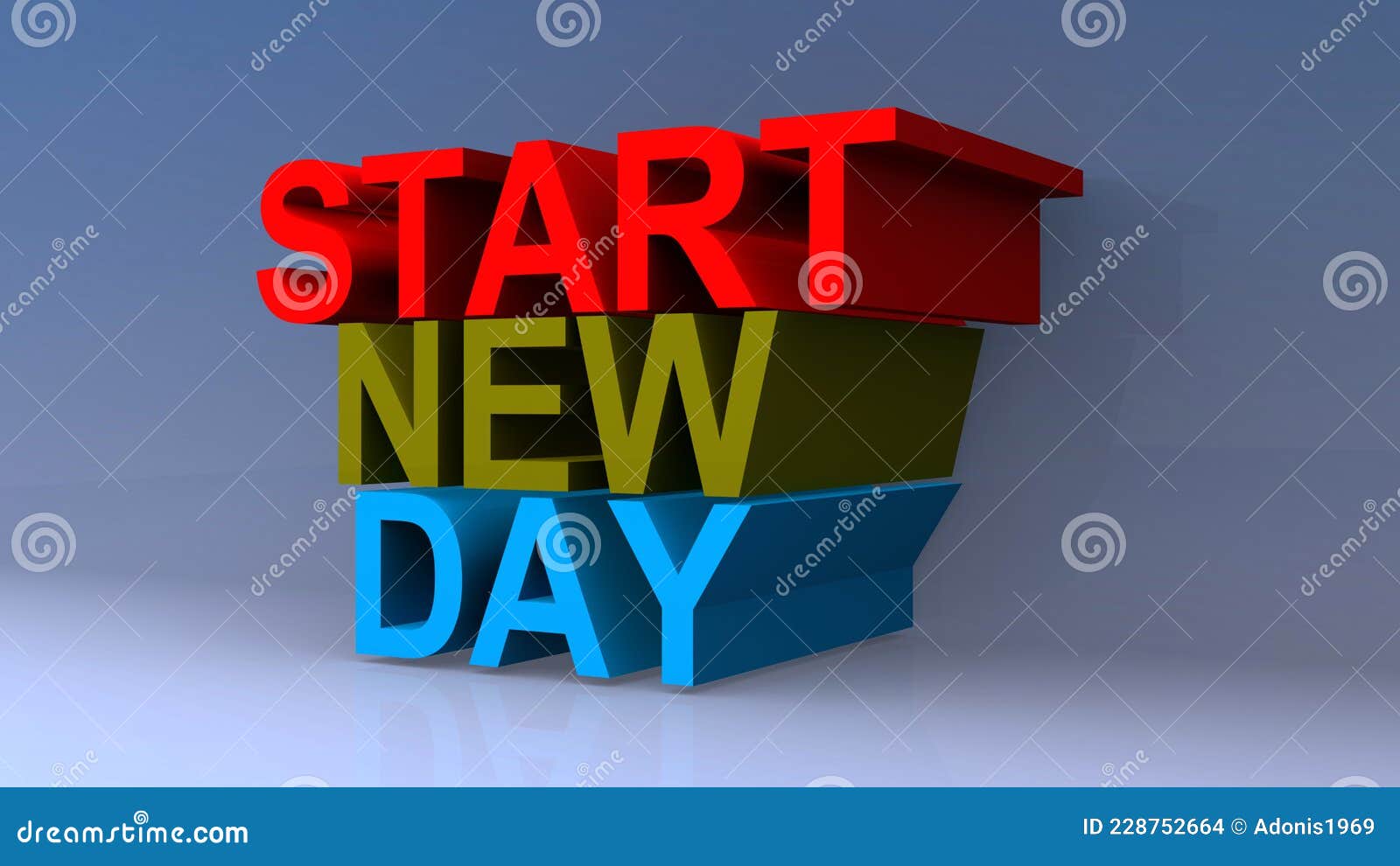 Start new day on blue stock illustration. Illustration of chance ...