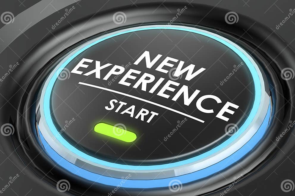 Start of New Experience Button Stock Illustration - Illustration of ...