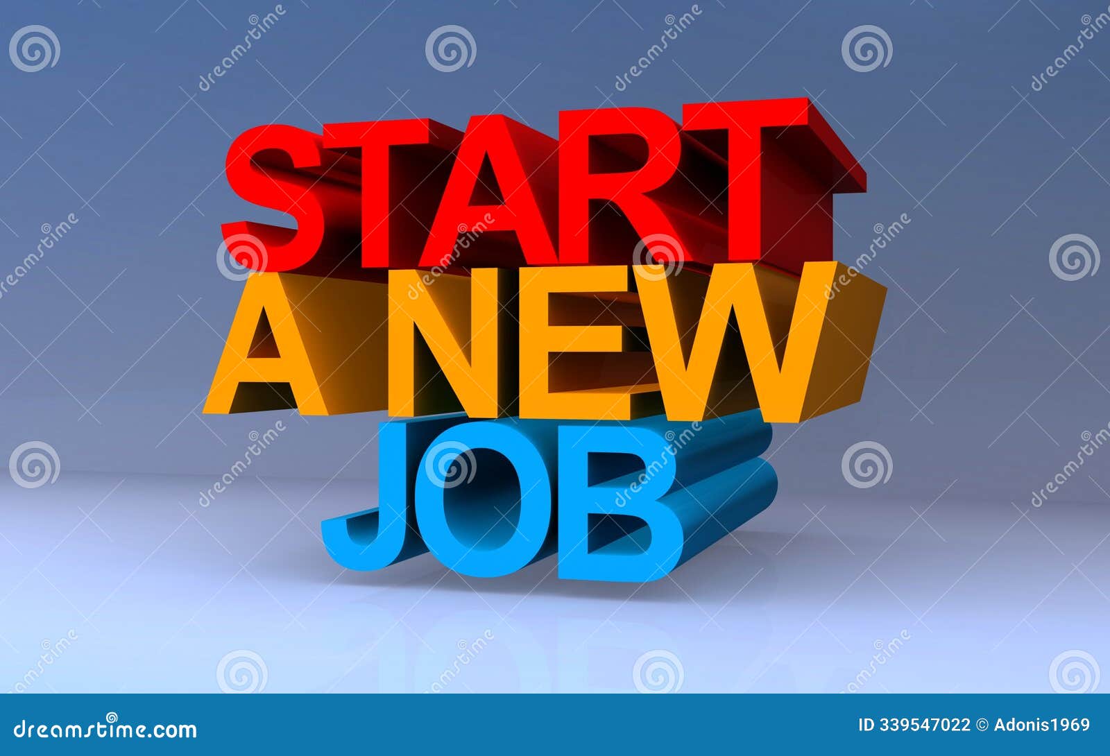 Start a new job on blue stock illustration. Illustration of ...