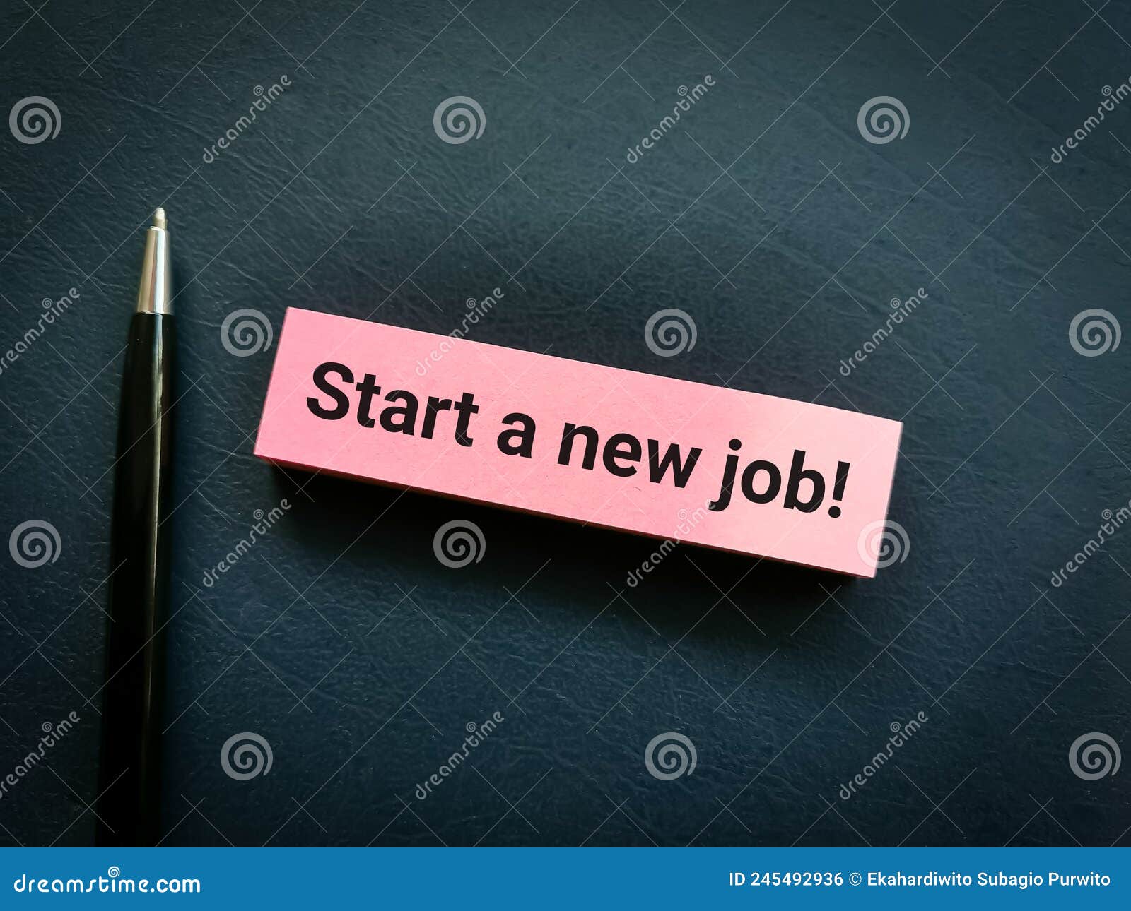 Start a New Job Written on Sticky Note with a Pen. Stock Photo - Image ...