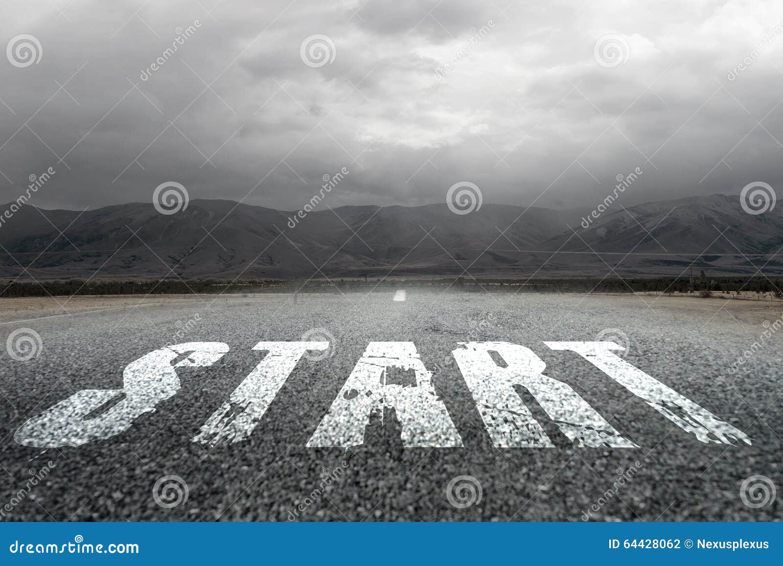 Start new way right here stock photo. Image of road, vision - 64428062