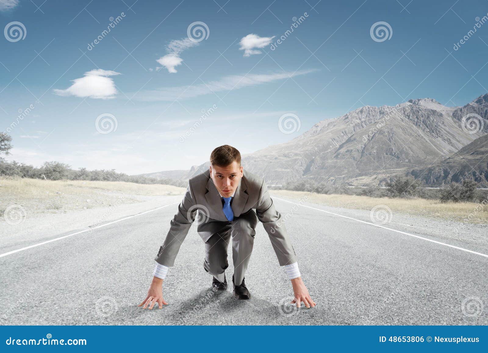 At the start of new way! stock photo. Image of business - 48653806