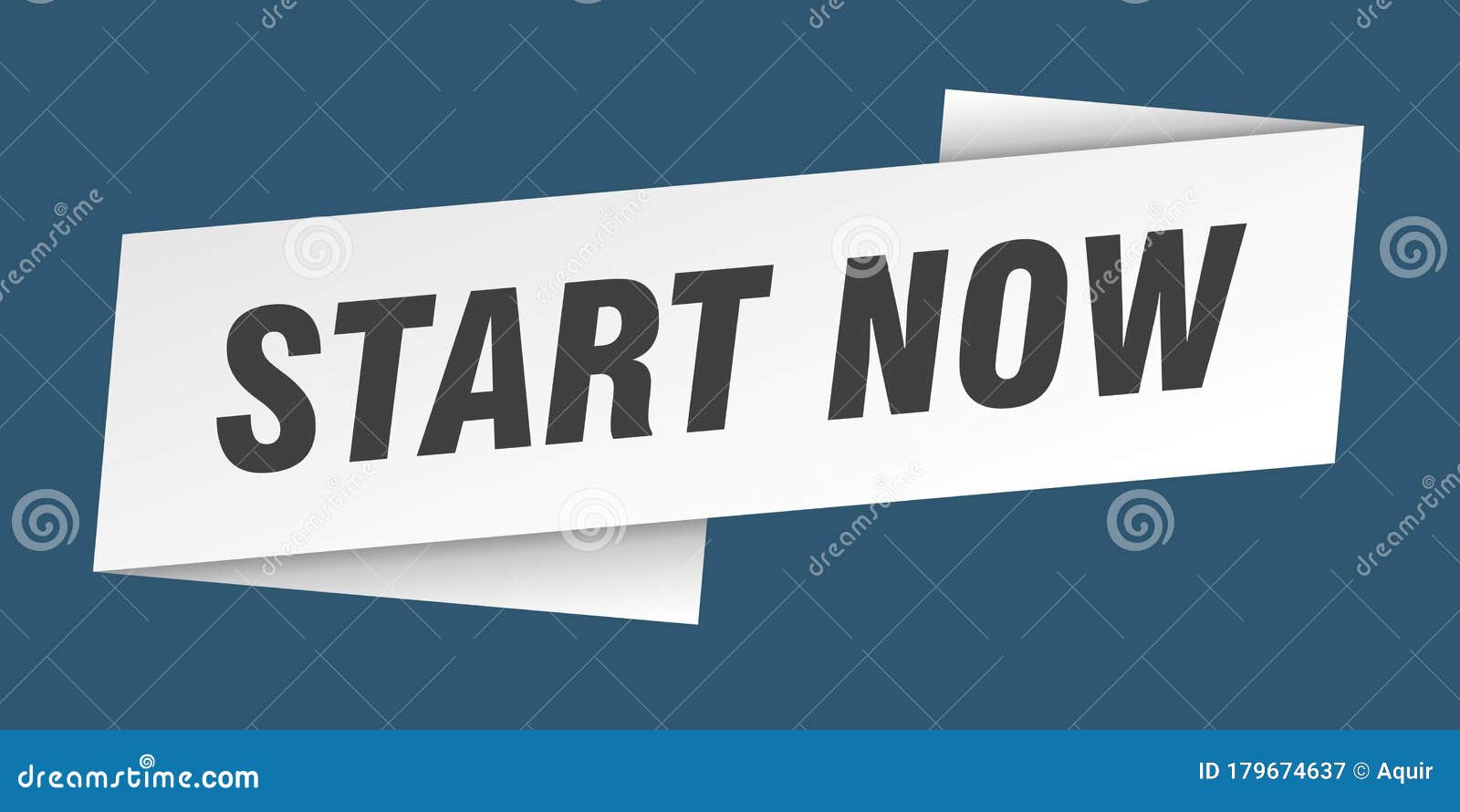 Start Now Banner Template. Start Now Ribbon Label Stock Vector ...